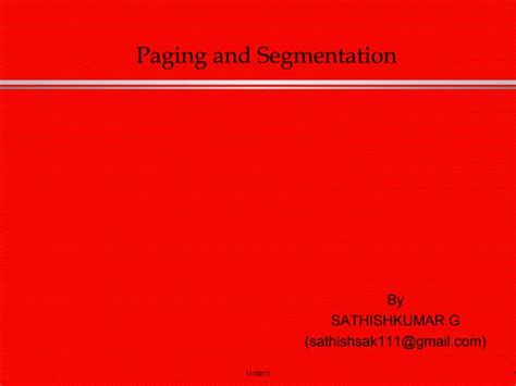 Paging And Segmentation Ppt Data Storage And Warehousing Computing