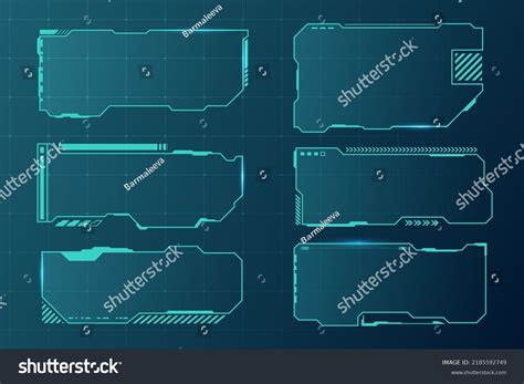 Futuristic Hud Frames User Interface Elements Stock Vector Royalty
