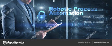 Rpa Robotic Process Automation Technology Concept On Virtual Screen Ai Algorithm Analyze