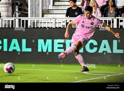 Inter Miami Defender Franco Negri 33 Kicks The Ball During An Mls