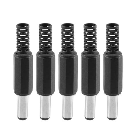 5pcs 5 5mm X 2 5mm Male Jack Dc Power Plug Socket Jack Adapter Adaptor