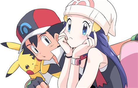 Pikachu Dawn And Ash Ketchum Pokemon And 2 More Drawn By Dododo