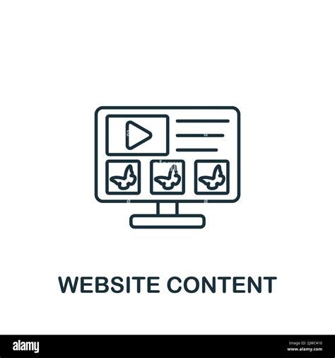 Website Content Icon Line Simple Web Development Icon For Templates Web Design And