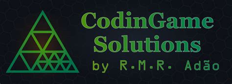 Github R Mr Adaocodingame A Simple Repository With A Few Of My Solutions To Codinggames