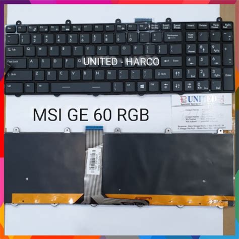 Jual Keyboard Msi Ge60 Ge70 Gx60 Gt60 Gt70 Backlit Rgb Steel Series Shopee Indonesia