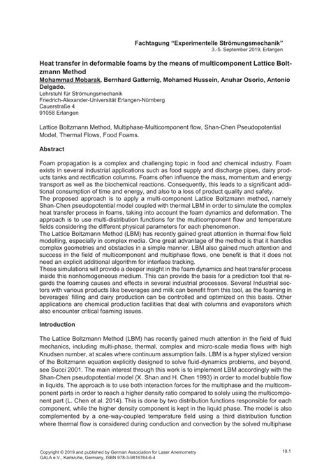 Pdf Heat Transfer In Deformable Foams By The Means Of Multicomponent