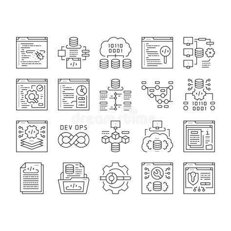 Bar Code Icons Vector Illustration Stock Illustration Illustration
