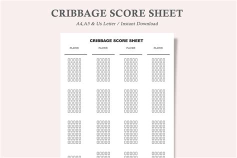Printable Cribbage Scoring Cheat Sheet Pdf Printable Free Templates