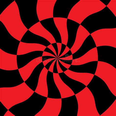 A Red And Black Abstract Recursive Spiral Back Ground Design Stock