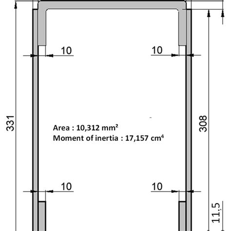Beam And Column Gfrp Cross Section And Geometric Properties Measures Download Scientific