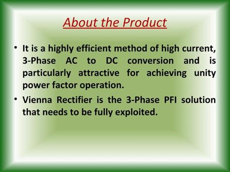 Three Phase Power Factor Improvement Using Vienna Rectifier Ppt