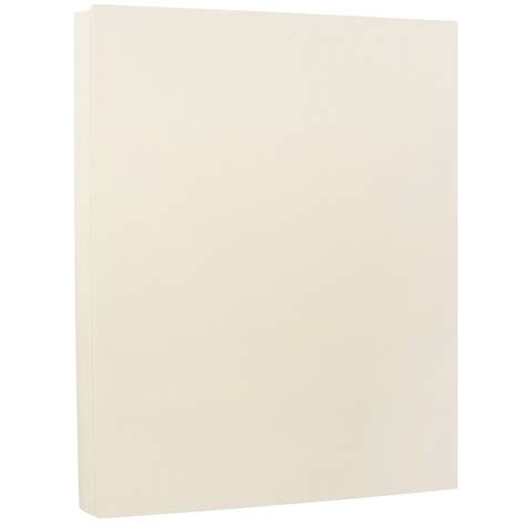 Jam Paper Jam Paper Strathmore Card Tock 8 5 X 11 80lb Ivory Wove 50