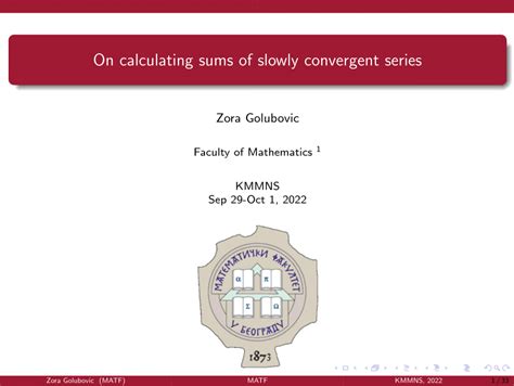 PDF On Calculating Sums Of Slowly Convergent Series