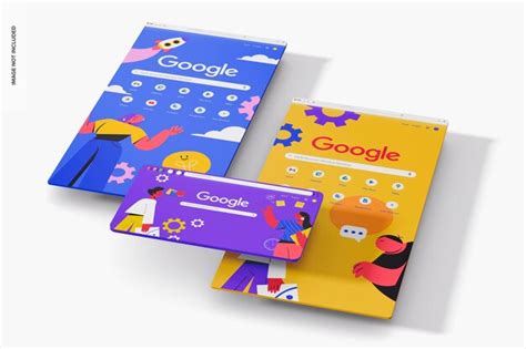 Premium PSD Multi Browser Windows Mockup Perspective