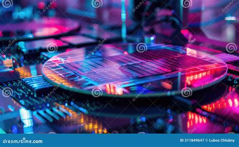 Robotic Manufacturing Of Semiconductors And Computer Chips From Silicon Wafers Modern