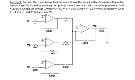 Solved Exercise 1 Consider The Circuit Below Find The