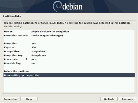 How Can I Install Debian With Full Disk Encryption And A Custom Sized