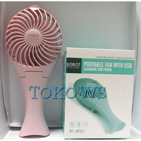Jual Robot Rt Bf07 Kipas Angin Powerbank Portable Handy Fan Shopee