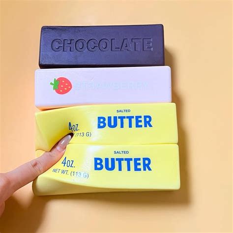 4 Pack Butter Slow Rising Squishy Set Foam Soft Stress