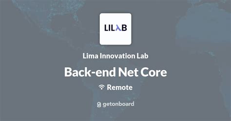 Back End Net Core At Lilab Remote Work From Home Get On Board