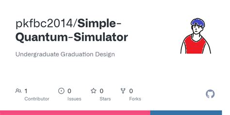 Github Pkfbc2014simple Quantum Simulator Undergraduate Graduation Design
