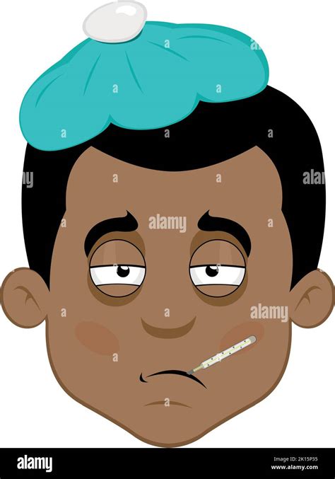 Cartoon Sick Face Drawing