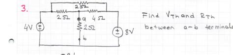 Solved Find VTh And RTh Between Ab Terminals Chegg Com