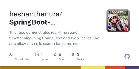 Github Heshanthenuraspringboot Searchingdemo This Repo Demonstrates Real Time Search