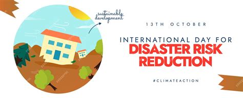 Premium Vector 13 October Disaster Risk Reduction Awareness Cover