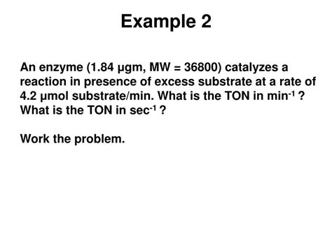 Ppt Calculations Of Enzyme Activity Powerpoint Presentation Free