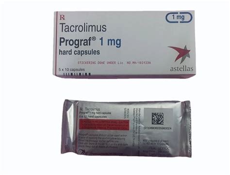 Tacrolimus Prograf Hard Capsules 1 Mg At 380 Stripe In New Delhi ID 2853055787997