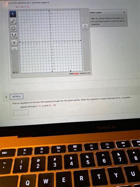 Solved Solve The Equation For Y And Then Graph It X Y Chegg Com