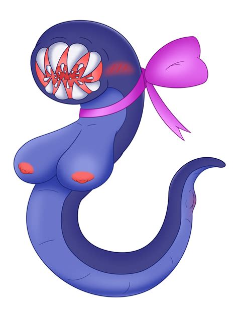 Rule 34 Absurd Res Annelid Baku Blush Bow Ribbon Breasts Female Feral Genitals Hi Res Leech