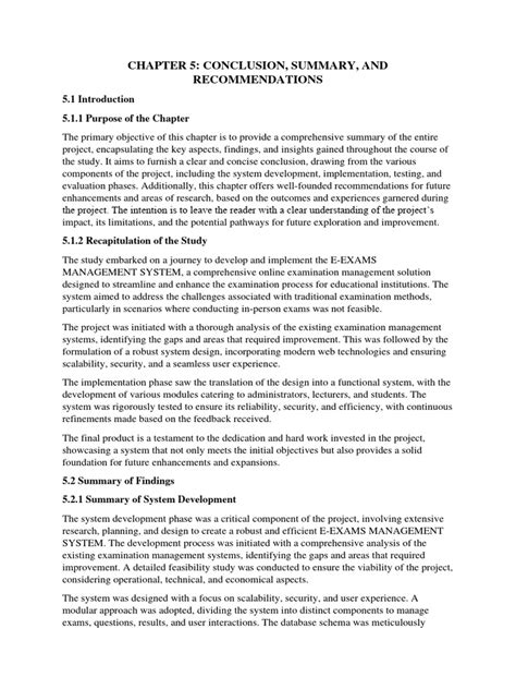 Chapter 5 Conclusion Summary And Recommendations Pdf Usability Mobile App