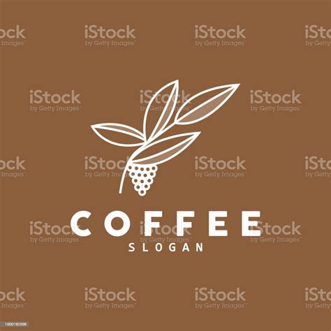 갈색 컬러 벡터 일러스트레이션의 커피 콩 음료 로고 디자인 0명에 대한 스톡 벡터 아트 및 기타 이미지 0명 갈색 개념