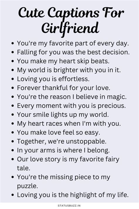 100 Girlfriend Captions For Instagram Statusbuzz