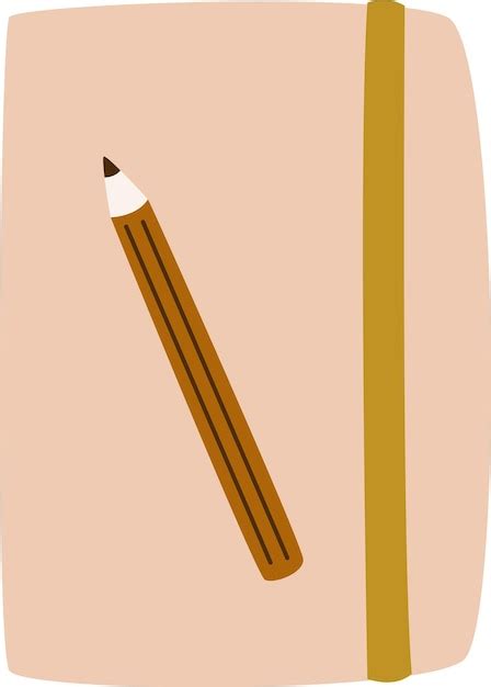 premium vector paper notebook with pencil