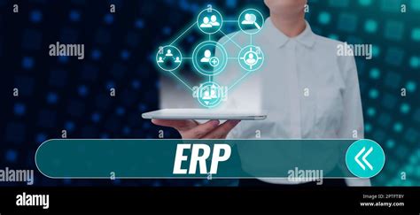 Conceptual Display Erp Internet Concept Enterprise Resource Planning Centralized Database For