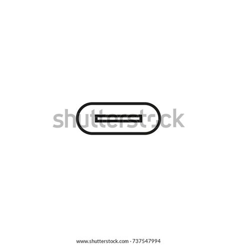 Usb Type C Icon Vector Illustration Stock Vector Royalty Free Shutterstock