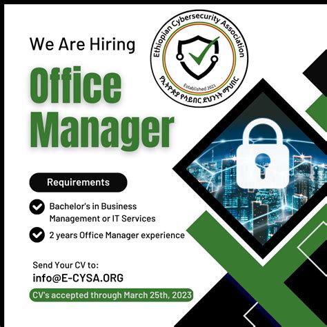 Ecysa Ethiopian Cybersecurity Association On Linkedin Jobopening Ecysa Ethiopia
