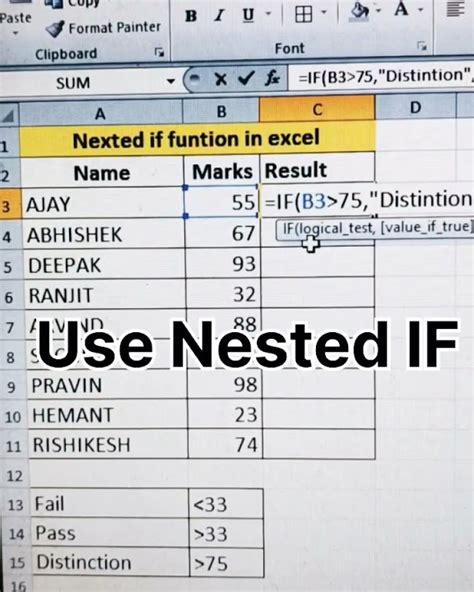 Nested If Formula In Excel How To Use Nested If Function Shorts