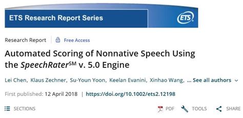 Ets Advances Automated Speech Scoring For English Learners