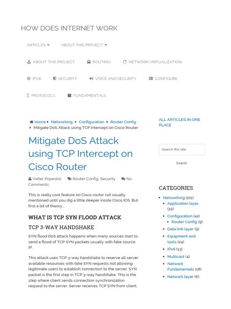 Mitigate Dos Attack Using Tcp Intercept On Cisco Router Download Free