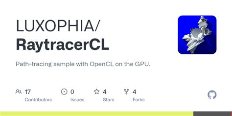 github luxophia raytracercl path tracing sample with opencl on the gpu