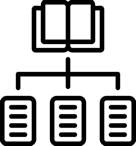 Classification Linear Art Icon Set Royalty Free Vector Image