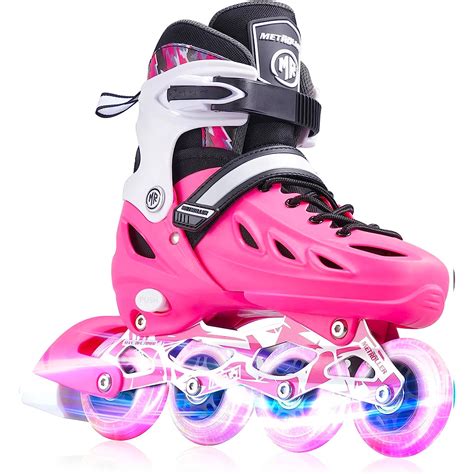 Ролери за деца и възрастни Регулируеми Светещи силиконови колела 4 колела в една линия