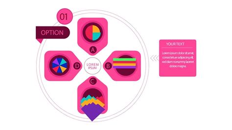 Pink Circle With Different Types Of Pie Chart Google Slide Theme And Powerpoint Template Slidedocs