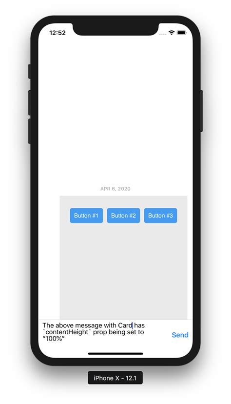 ReactNative IOS Adaptive Card Within A Bubble Stretching Indefinitely Issue Microsoft