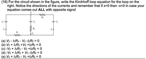 Solved For The Circuit Shown In The Figure Write The Chegg