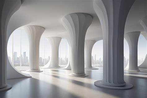 Premium Photo Conceptual Architecture Column Between Space For Defined Function Of Space